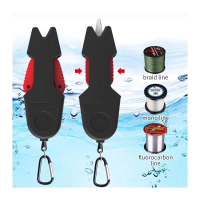 China Zirconia Ceramic Fishing Line Cutter 9.8x3.8cm Retractable Blade with PP Handle for sale