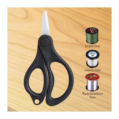 China Zirconia Ceramic Fishing Scissors 1 Inch Serrated Edge Saltwater Rustproof for sale