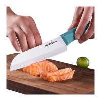 China 5 Inch Razor Sharp Ceramic Santoku Kids Kitchen chef Knives For Precise Fruit Cutting for sale