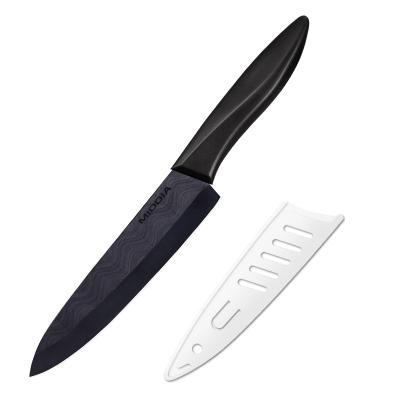 China MIDDIA 6 Inch Black Ceramic Chef Knife 155mm Blade Zirconia Kitchen Knife for Fruits Vegetables for sale