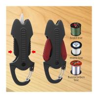 China Retractable Serrated Ceramic Fishing Scissors 9.8cm Zirconia Blade for Braided Line for sale