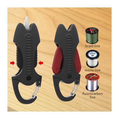 China Retractable Serrated Ceramic Fishing Scissors 9.8cm Zirconia Blade for Braided Line for sale
