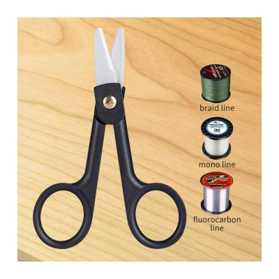 China 1 Inch Ceramic Serrated Fish Scissors for Braid Mono Fluorocarbon Seawater for sale
