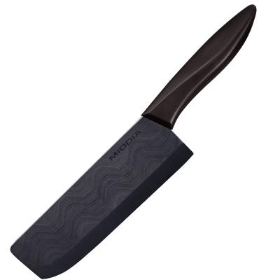 China PP Handle MIDDIA Chinese Knife Professional Ceramic Cleaver for Kitchen Black Blade for sale
