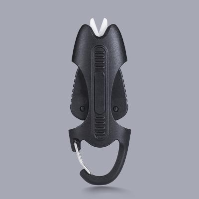 China MIDDIA Ceramic Fishing Scissors 9.8cm Retractable Serrated Edge Braid Cutter for Saltwater for sale