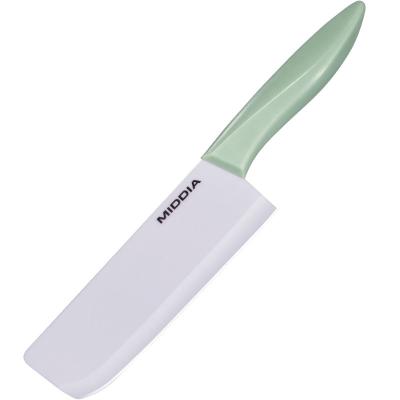 China PP Handle 6 Inch Ceramic Meat Cleaver Chef Knife with Sheath and Laser Engraved Logo for sale