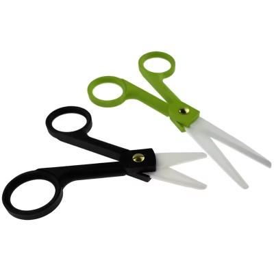 China Zirconia Ceramic Blade Fish Scissors 1 Inch Rust Proof PBT Handle Fishing Line Plier for sale
