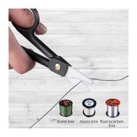 China MIDDIA 1 Inch Ceramic Fishing Scissors Serrated Blade for Braid Mono Fluorocarbon Line for sale