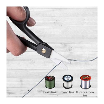 China MIDDIA 1 Inch Ceramic Fishing Scissors Serrated Blade for Braid Mono Fluorocarbon Line for sale