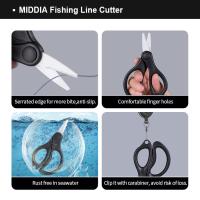 China Zirconia Ceramic Fishing Scissors 1 Inch Serrated Blade for Braid Mono Fluorocarbon Line for sale