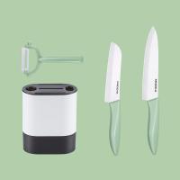 China MIDDIA Ceramic Knife Set 6 Inch Chef Knife 4.5 Inch Fruit Cutter with Peeler Zirconia Blade for sale