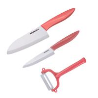 China Ceramic Knife Set 3 Piece 5.5 Inch and 4.5 Inch Blades Zirconia Kitchen Knives for sale