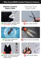 China Zirconia Ceramic Fishing Line Cutter 9.8x3.8cm Retractable Blade Scissors for Saltwater Braid Mono Fluorocarbon for sale