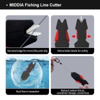 China Zirconia Ceramic Fishing Line Cutter 9.8x3.8cm Retractable Blade Scissors for Saltwater Braid Mono Fluorocarbon for sale