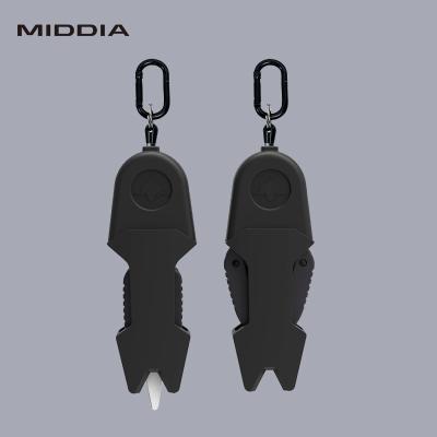 China Zirconia Ceramic Fishing Line Cutter 9.8cm Retractable Blade Scissor for Braid Mono Fluorocarbon for sale