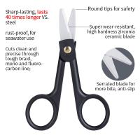 China MIDDIA Zirconia Ceramic Blade Fishing Line Plier 1 Inch Scissors for Braid Mono Fluorocarbon for sale