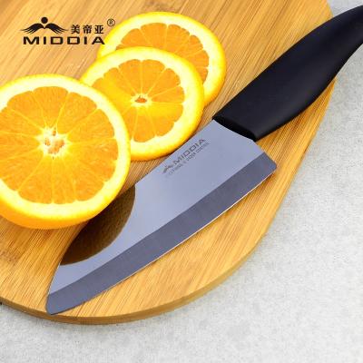 China Versatile Knives for Daily Kitchen MIDDIA Custom Black Mirror Blade Ceramic Chef Knife for sale