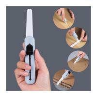 China Retractable Ceramic Box Cutter Knife 65mm Blade PP Handle Safety Utility Knife for sale