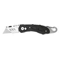 China PP Handle Folding Pocket Knife 5 Blades Stainless Steel Safety Box Cutter 60mm Blade for sale