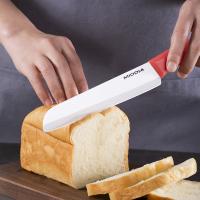 China Colorful Handle Custom Ceramic Bread Knife for Fruit Slicing by MIDDIA Kitchen Cutlery for sale
