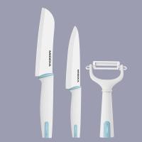 China Zirconia Ceramic Chef Knife Set 3 Piece with Peeler 5 Inch 4.5 Inch White Black for sale