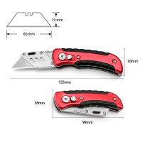 China Stainless Steel Box Opener 15.5cm Pocket Knife for Cutting Carton Tape Parcel by MIDDIA for sale