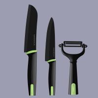 China MIDDIA 3 Piece Ceramic Knife Set with Peeler 5 Inch 4.5 Inch Zirconia Blade PP Handle for sale