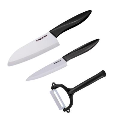 China Zirconia Ceramic Knife Set 3 Piece 5.5 Inch Kitchen Knife with PP Handle for sale