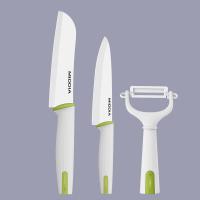 China MIDDIA 3-Piece Ceramic Kitchen Knife Set 5 Inch Chef Knife Fruit Knife and Peeler for sale