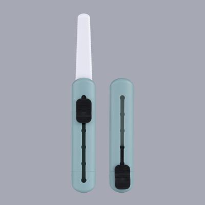 China Custom Logo Ceramic Box Cutter Knife 65mm Blade Retractable Cardboard Carton Cutter OEM 2000PCS for sale