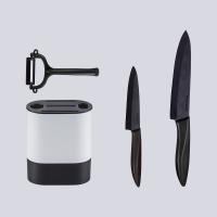 China Ceramic Knife Set 6 Inch Chef Knife 4.5 Inch Fruit Cutter Peeler Zirconia Blade PP Handle for sale