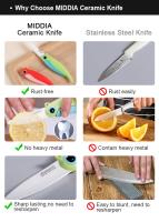China Zirconia Ceramic Fruit Knife 3 Inch Blade PP Handle Parrot Mini Pocket Folding Knife for sale