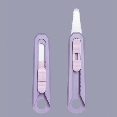 China Practical MIDDIA Ceramic Box Cutter With Sawtooth Edge Retractable Utility Knife for sale
