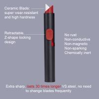 China MIDDIA Mini Retractable Box Cutter Zirconia Ceramic Blade 10.7mm Safety Knife for sale