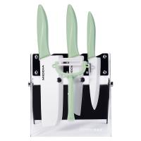 China 5 Piece Ceramic Knife Set with 4.5 Inch Fruit Knife and Peeler Zirconia Blade Kitchen Cutlery for sale