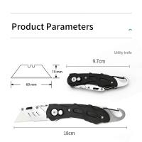 China Ceramic Blade Box Cutter Safety Paper Knife 60mm Blade Black Handle KXD10 for sale