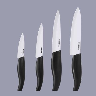 China MIDDIA 4 Piece Ceramic Knife Set Zirconia Blade 6 5 4 3 Inch Kitchen Knives for sale