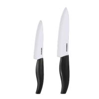 China MIDDIA Zirconia Ceramic Knife Set 2 Piece 6 Inch 4.5 Inch White Black PP Handle for sale