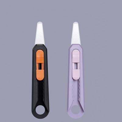 China Zirconia Ceramic Box Cutter with Sawtooth Edge 32mm Blade Utility Knife for sale