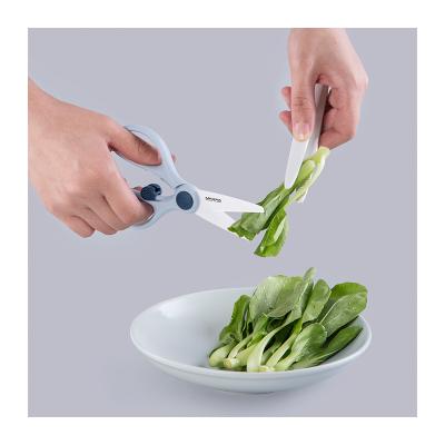 China Middia 2.5 Inch Ceramic Baby Food Scissors Safety Child Lock Zirconia Blade for sale