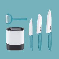 China 6 Inch Black Ceramic Knife Set Chef Knives Santoku Knife Fruit Cutter Peeler Zirconia Blade for sale