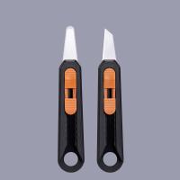 China Retractable Ceramic Utility Knife 32mm Blade Zirconia PP Handle Safety Cutter for sale