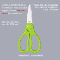 China Middia Zirconia Ceramic Food Scissors 2.5 Inch Baby Cutting Scissors Non Rust Kitchen Shears for sale