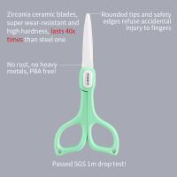 China MIDDIA 2 Inch Zirconia Ceramic Baby Scissors Finger Friendly Food Scissors for Fruit Cutting for sale