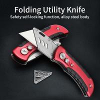 China Zirconia Ceramic Blade Folding Utility Knife 60mm for Cutting Carton Tape Parcel for sale