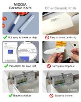 China Ceramic Paring Knife Set 2 in 1 Chef Knife and Vegetable Cutter Zirconia Blade 162mm for sale