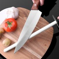 China Custom Alumina Ceramic Honing Rod Stick Professional Sharpening Tool for Kitchen 25mm for sale