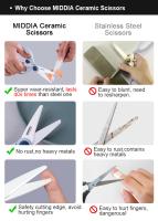 China Zirconia Ceramic Blade Kitchen Scissors 2.5 Inch Pink Handle Food Grade Baby Safe for sale