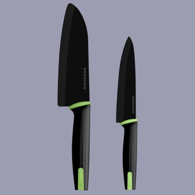 China MIDDIA Ceramic Coating Kitchen Knife Set 2 Piece Super Sharp Professional Chef Knives 4.5 Inch 5.5 Inch for sale