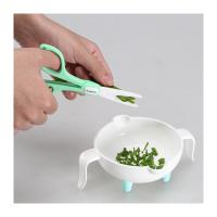 China Durable Rustproof Ceramic Scissors for Kitchen and Baby Food Handle Material PBT for sale